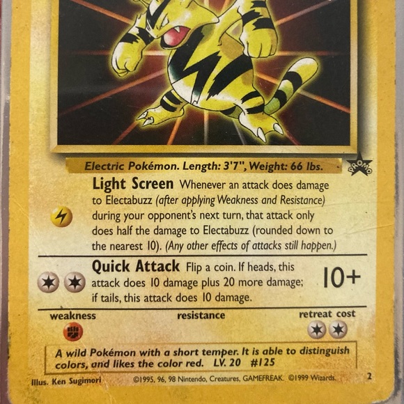 Pokemon | Toys | Limited Edition Electabuzz Pokmon Card | Poshmark